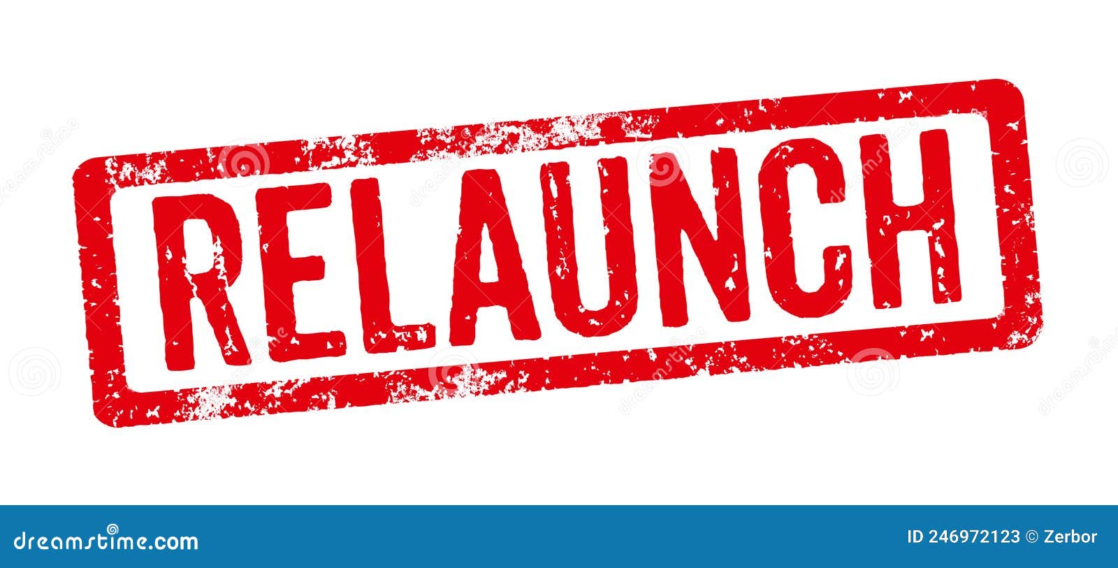 Red Stamp on a White Background - Relaunch Stock Illustration ...
