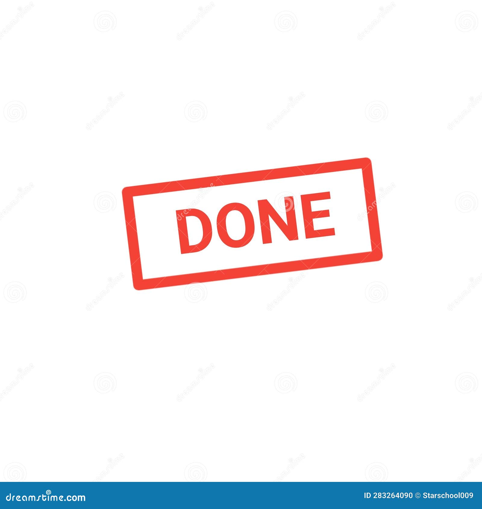 RED stamp on white. Done stock illustration. Illustration of brand ...