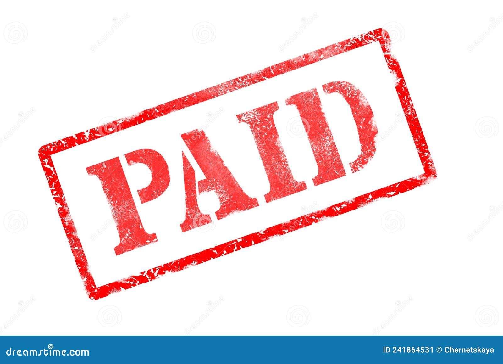 Red Stamp with Word PAID on White Background Stock Image - Image of ...