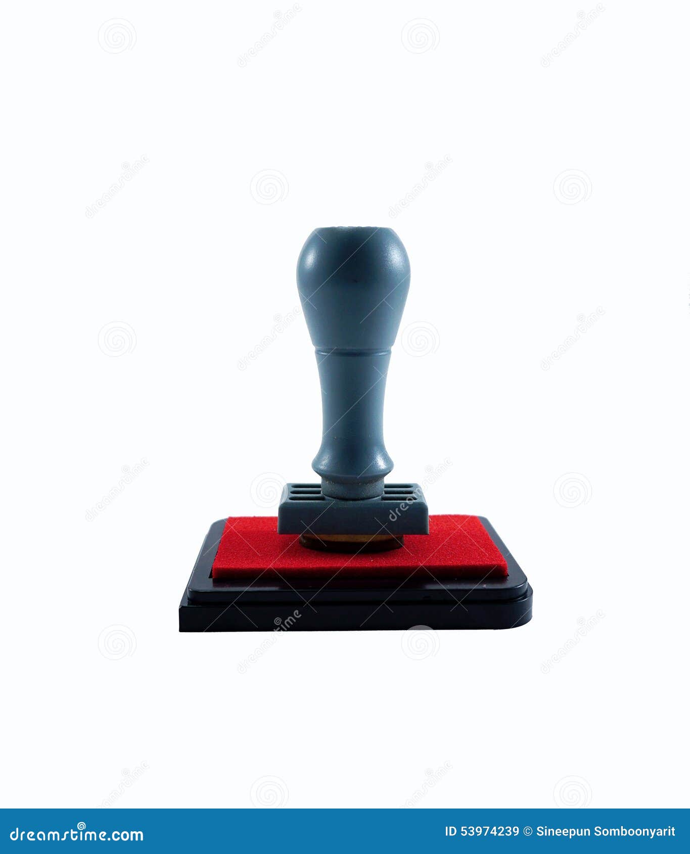 Red Stamper with Hand Stamp Stock Image - Image of bacjground, stamper ...