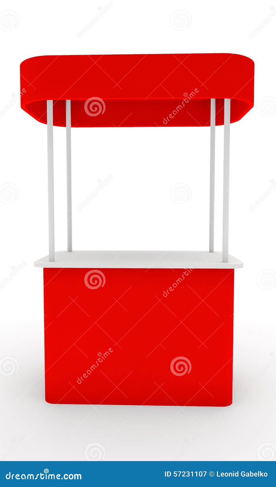 Red stand stock illustration. Illustration of billboard - 57231107