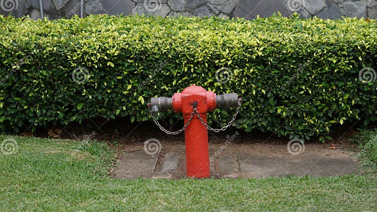 Red Standpipe, Water Supply or Fire Hydrant System Stock Image - Image ...