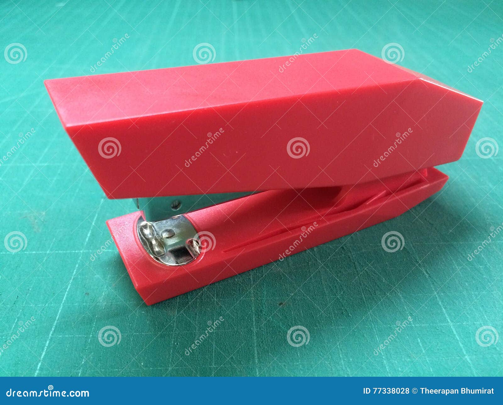 Red staple stock photo. Image of object, sharp, school - 77338028