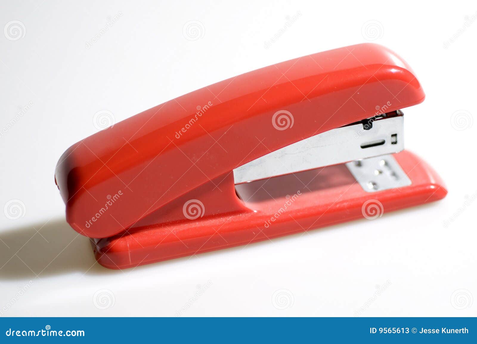 Red Stapler stock image. Image of metal, plastic, white - 9565613