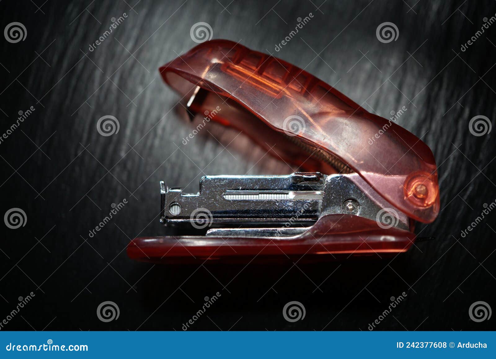 Red Staples, Photography Object Stock Photo - Image of macro, plastic ...