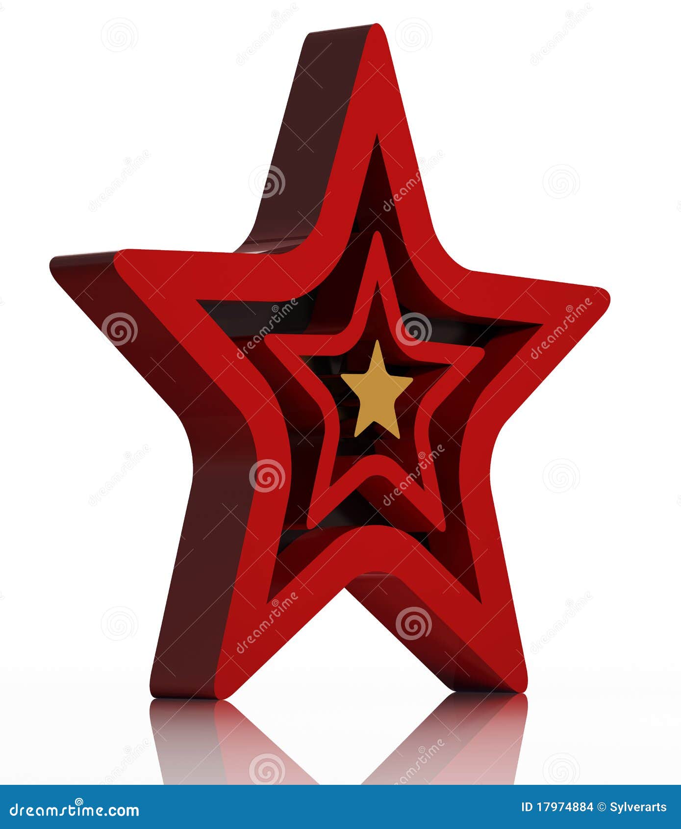 Red star 3d icon stock illustration. Illustration of company - 17974884