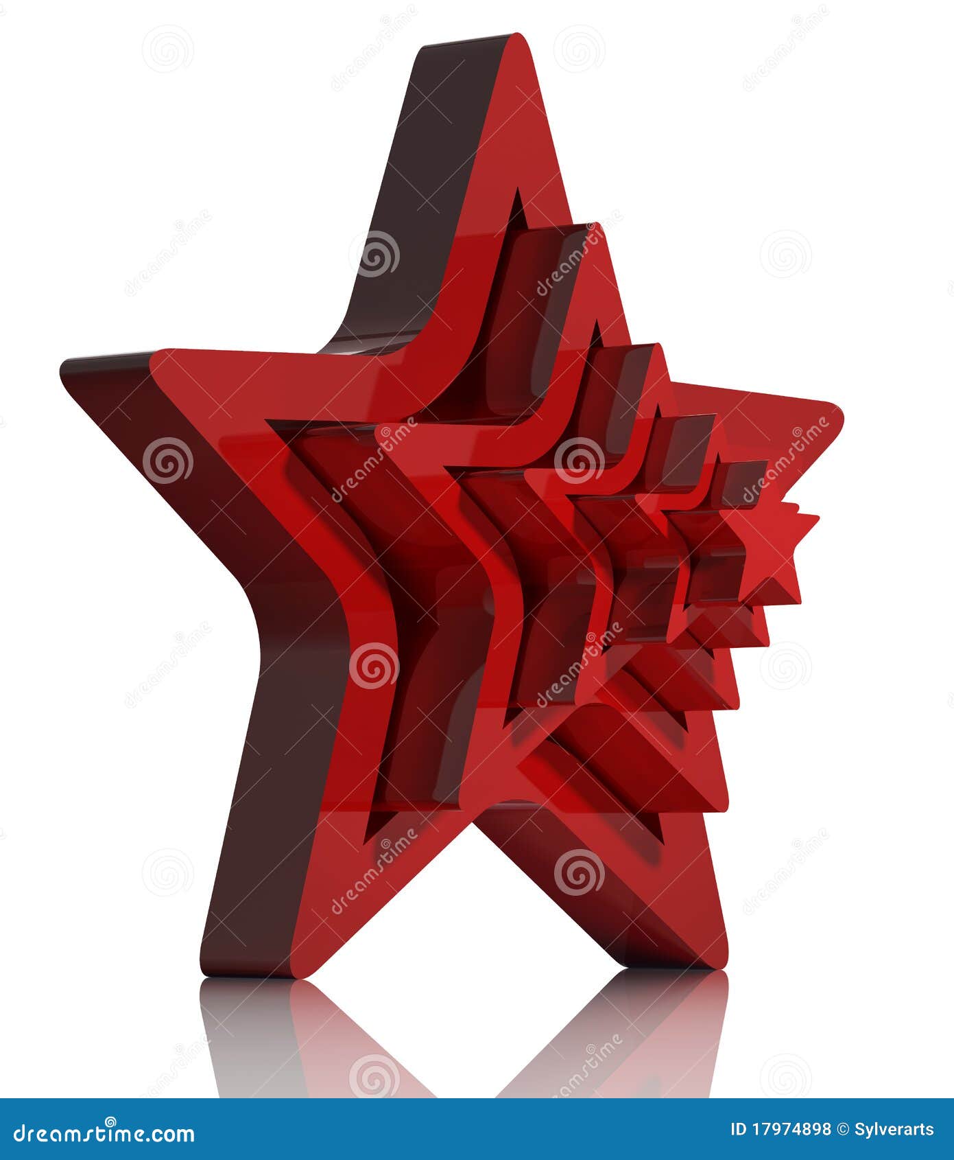 Red star 3d icon stock illustration. Illustration of celebration - 17974898
