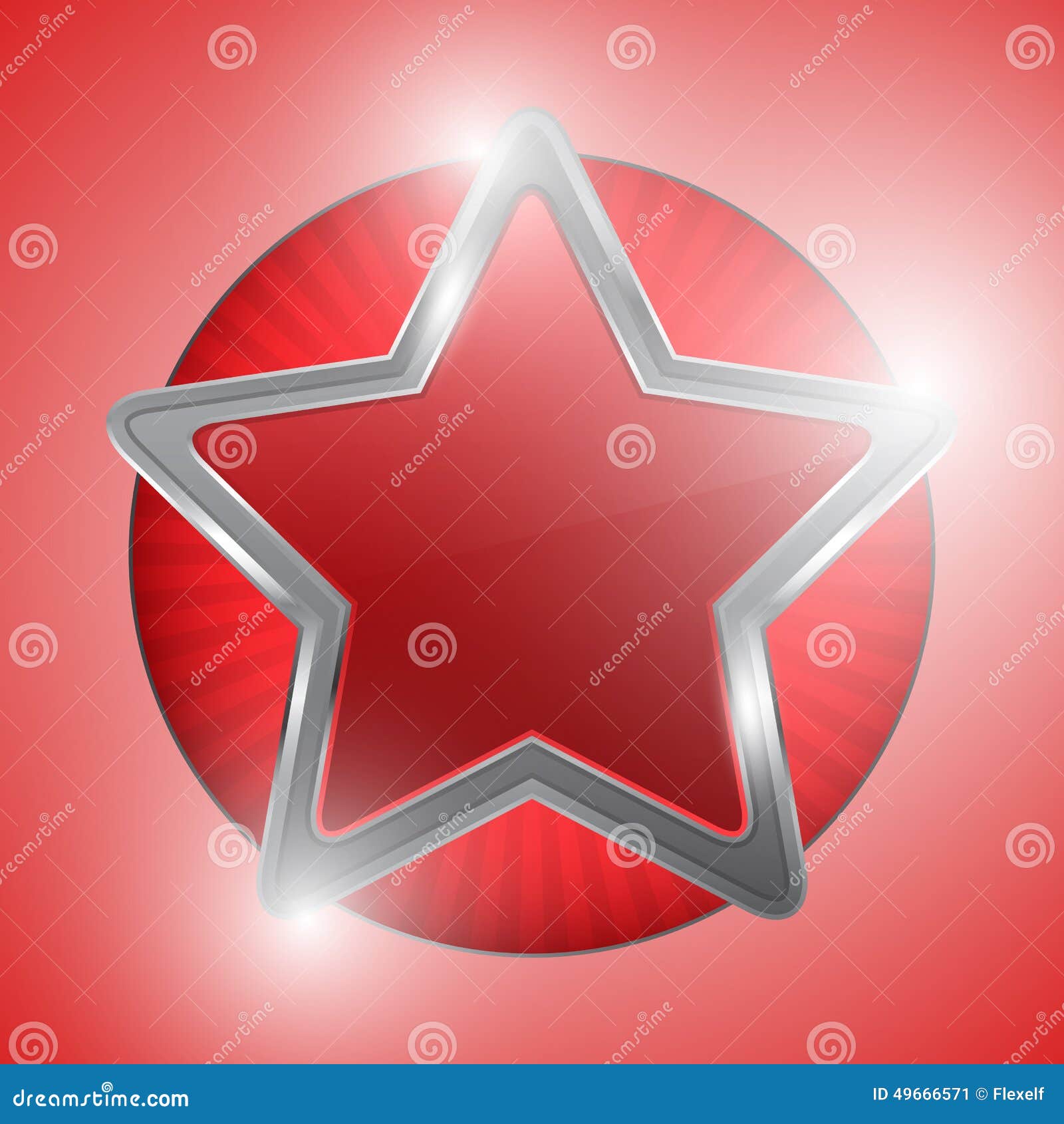 Red star stock vector. Illustration of shape, label, banner - 49666571