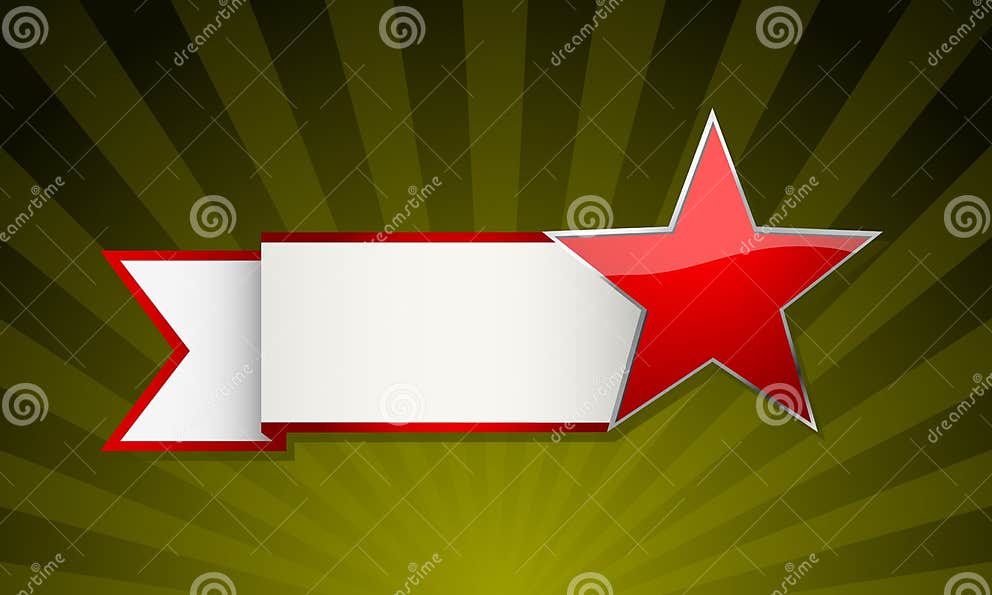 Red star banner stock vector. Illustration of decorative - 15781569