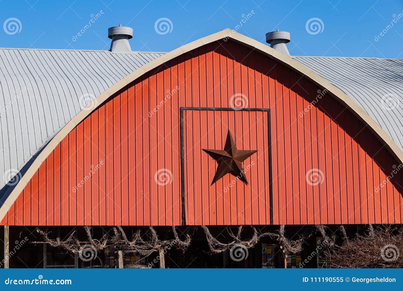 Red Star Barn stock image. Image of barn, siding, building - 111190555