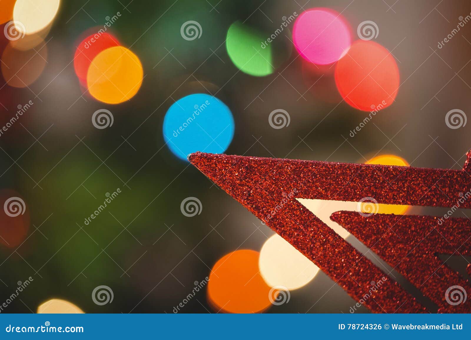 Red Star Christmas Decoration Stock Photo - Image of background ...
