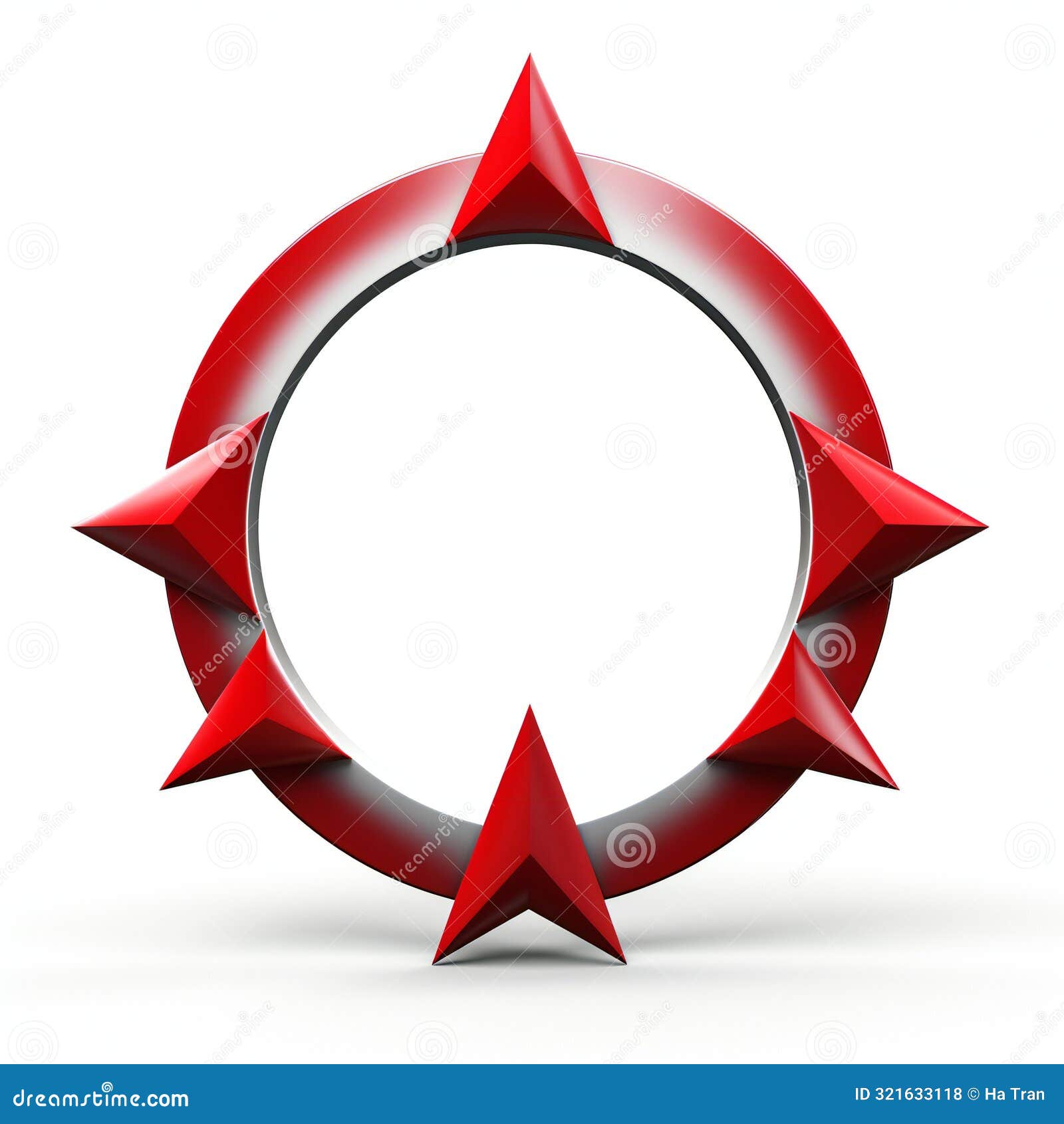 Red Star in a Circle on White Background Stock Illustration ...