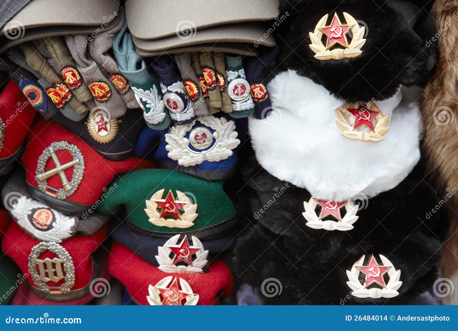 Red Star Communist Hat, West Side Berlin Stock Photo - Image of ...