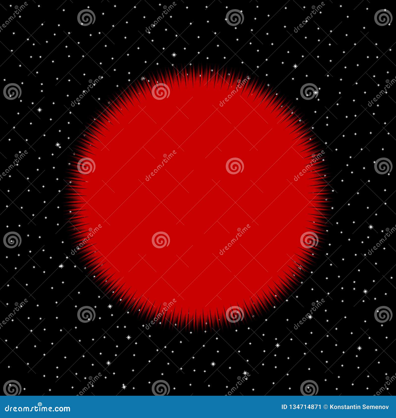 Red Star on Cosmic Background Stock Illustration - Illustration of ...