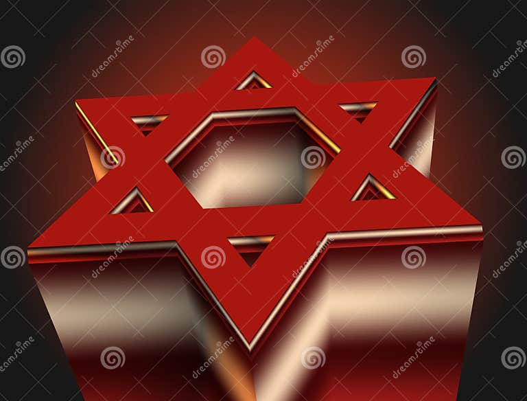 Red Star of David stock illustration. Illustration of decorative - 87672470