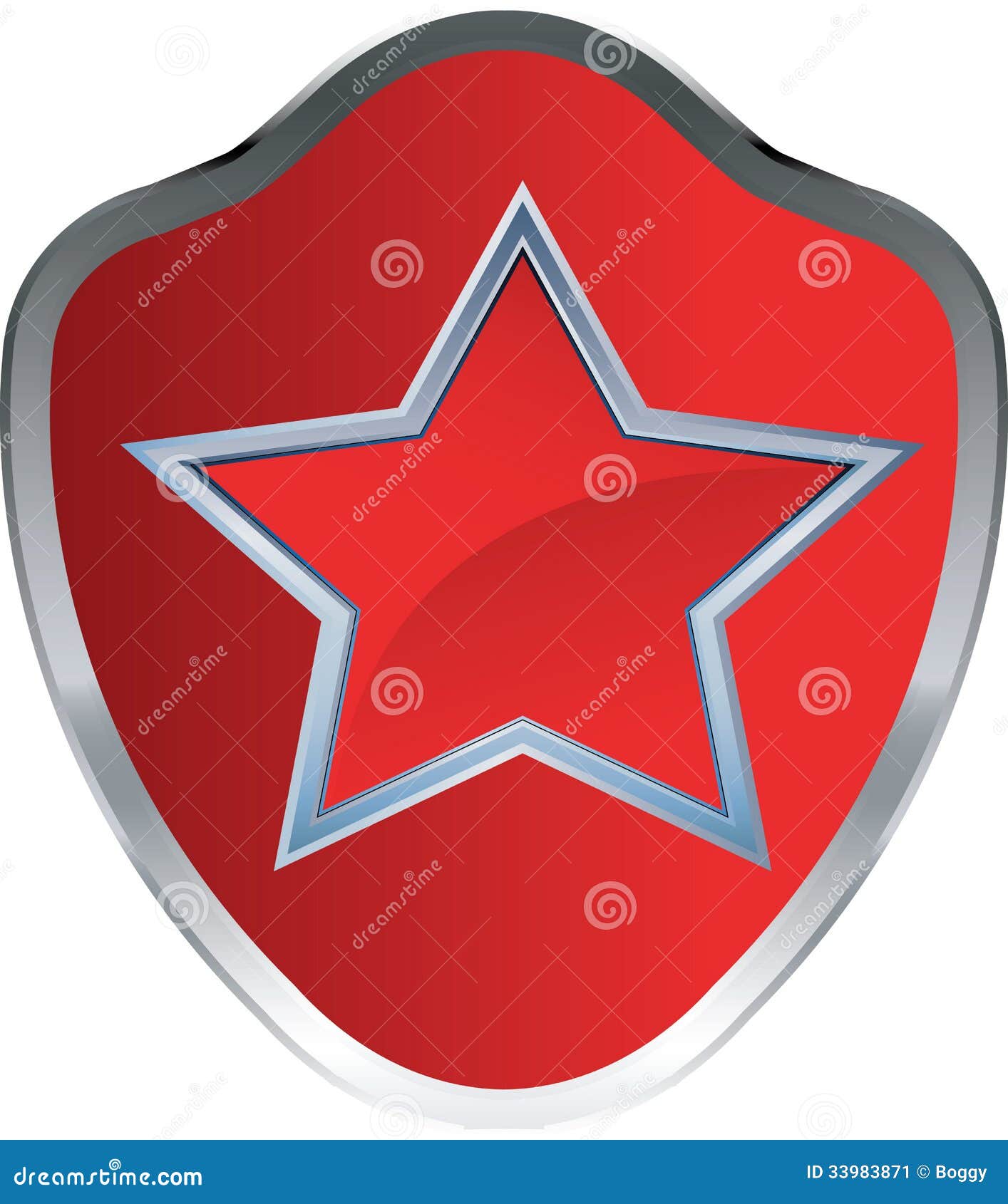 Red star emblem stock vector. Illustration of award, excellent - 33983871