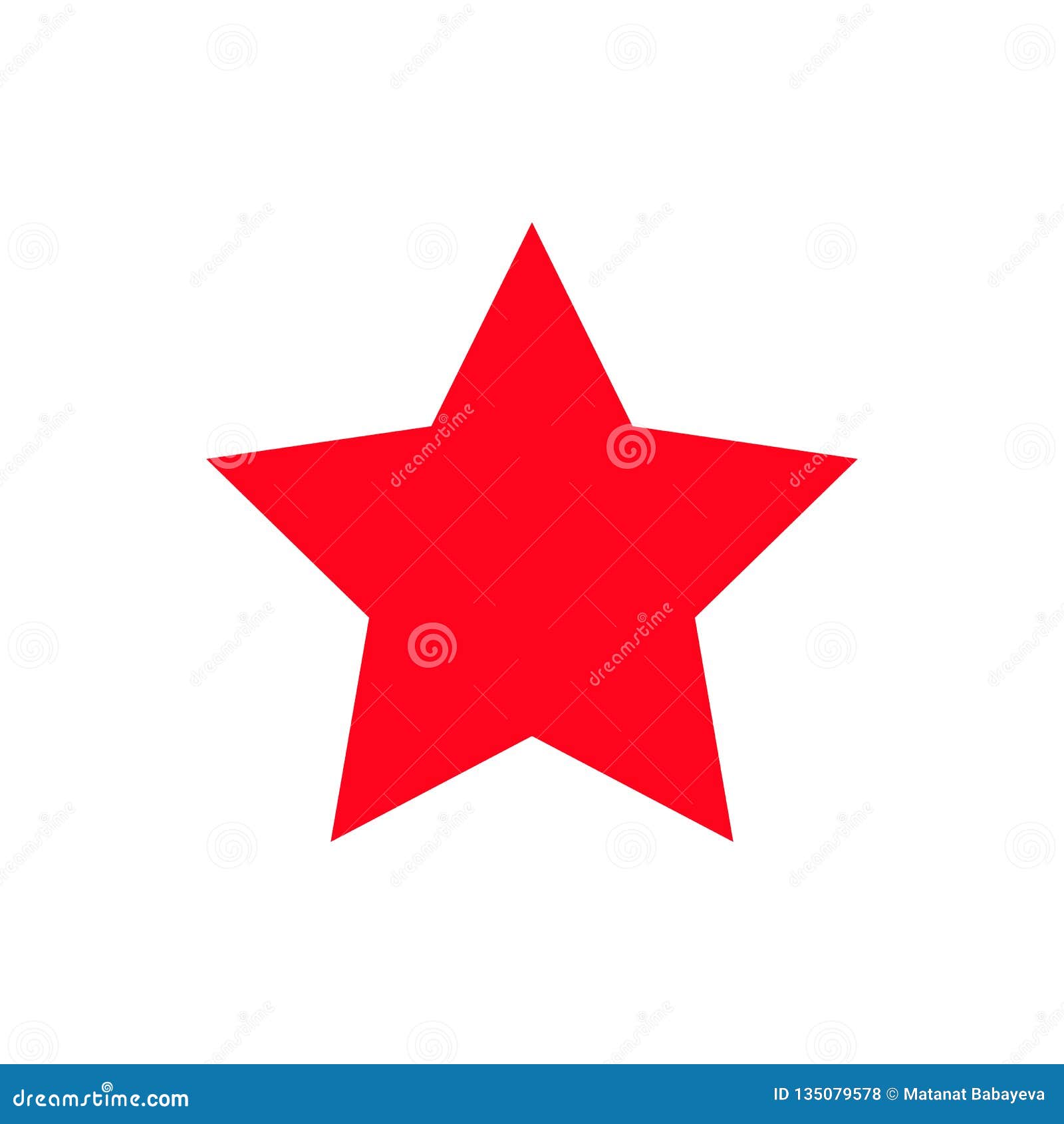 Red Star Flat Vector Pictogram. Flat Style Stock Vector - Illustration ...