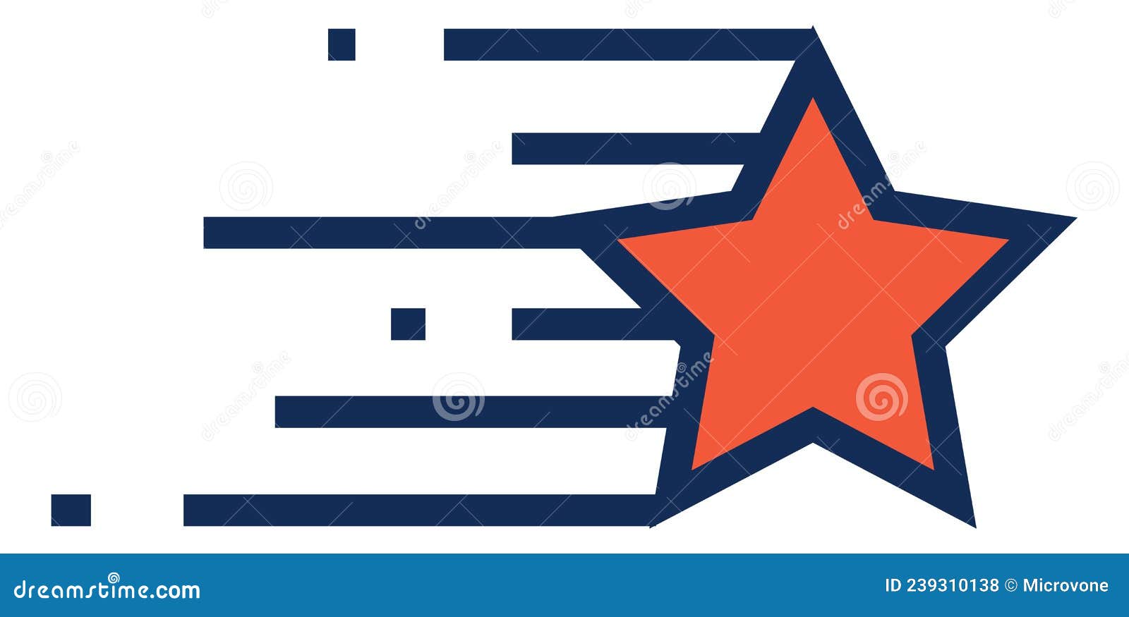 Red Star Flying Icon. Five Rays Shape with Motion Lines Stock Vector ...