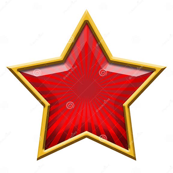 Red Star in Gold stock illustration. Illustration of award - 22110283