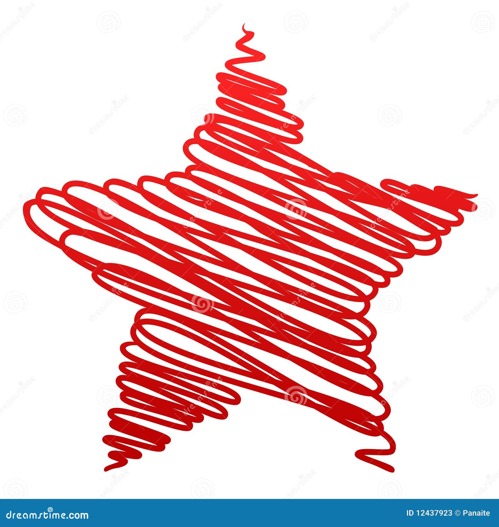 Red star hand drawn stock illustration. Illustration of texture - 12437923