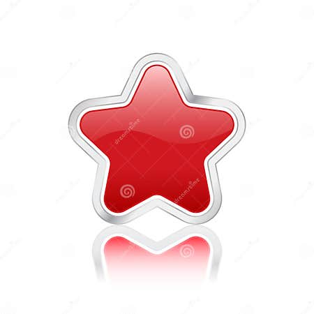 Red star icon stock vector. Illustration of label, shadow - 4349859