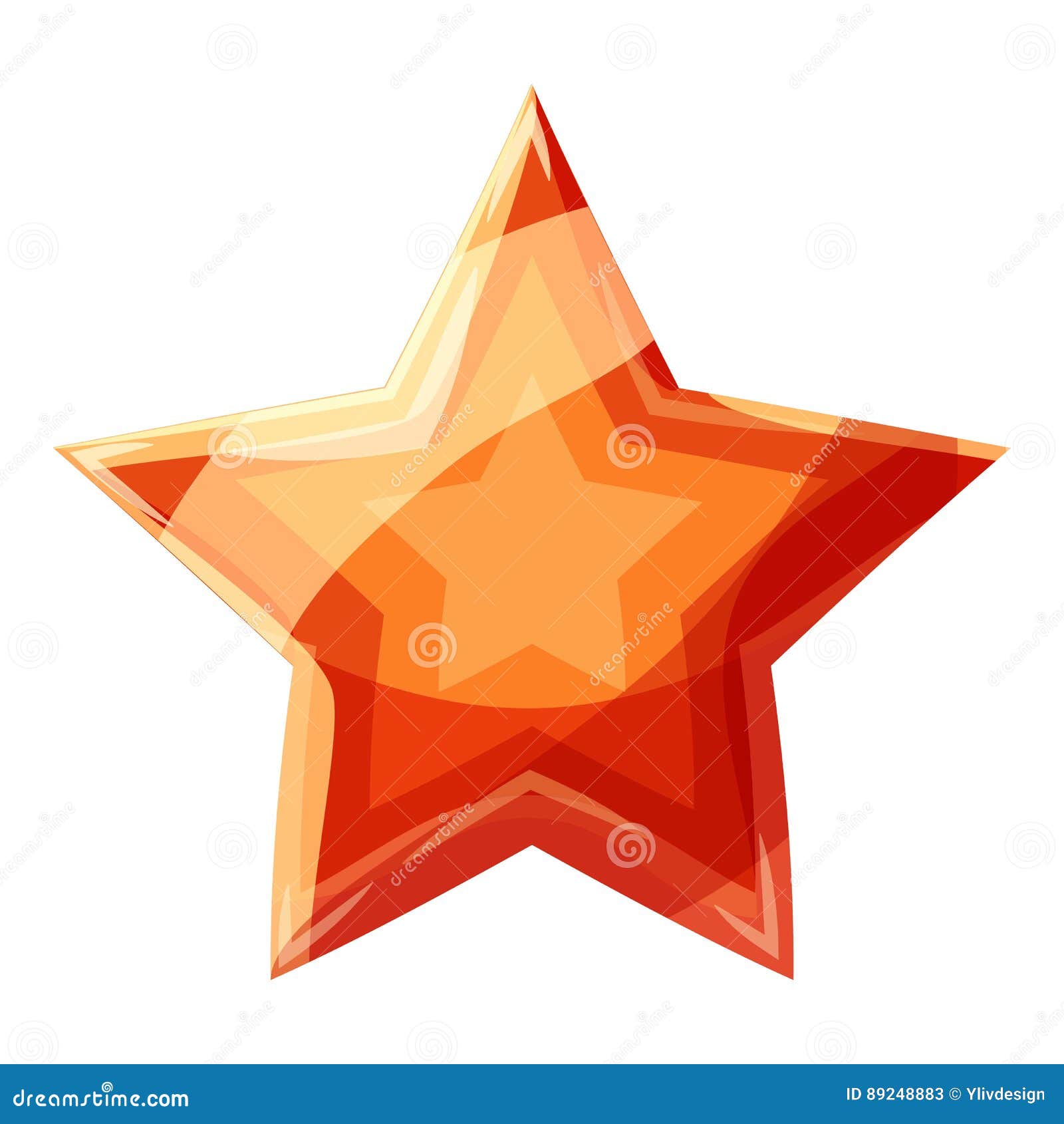 Red Star Icon, Cartoon Style Stock Vector - Illustration of cartoon ...