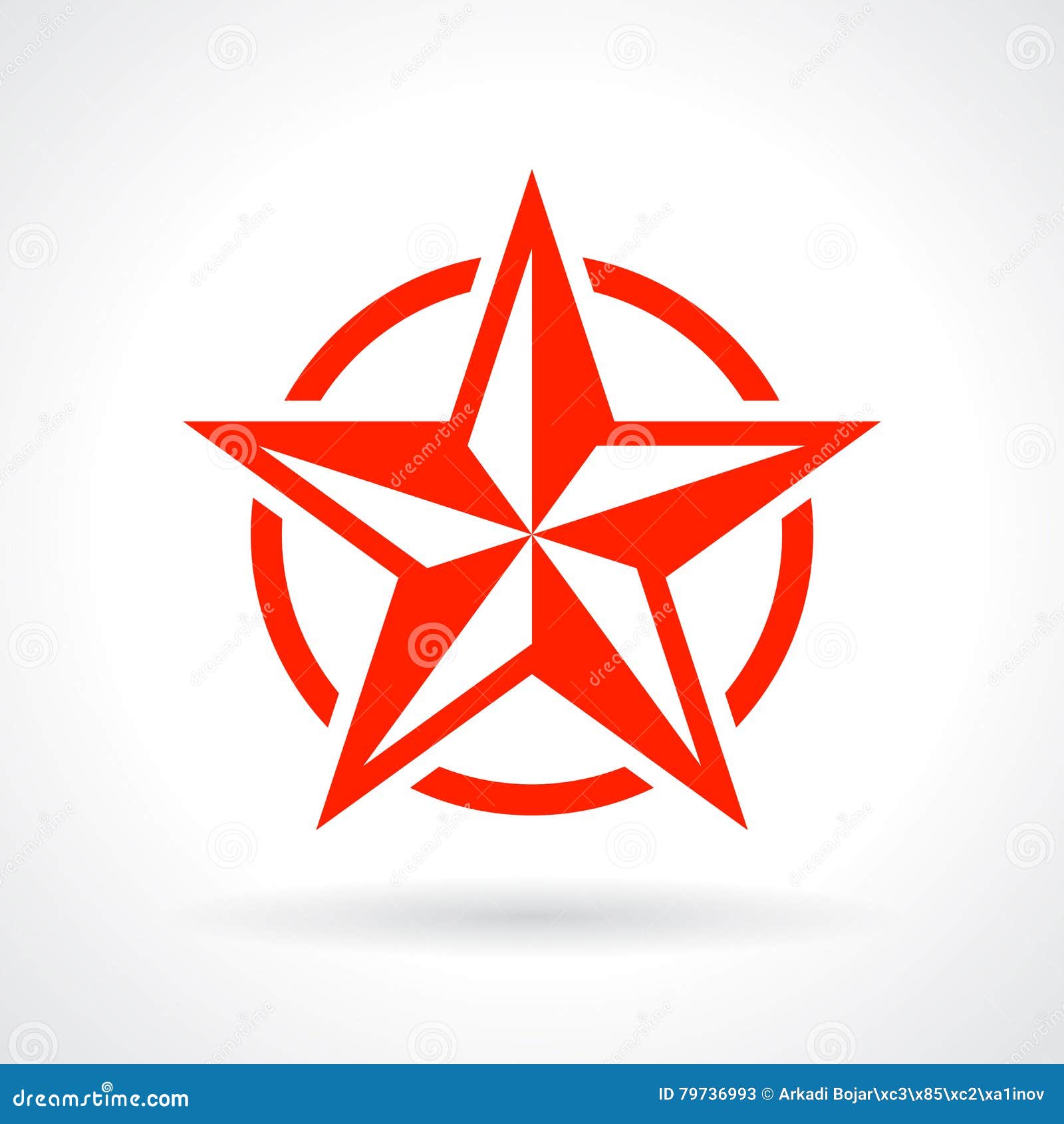 Red star icon stock vector. Illustration of design, military - 79736993