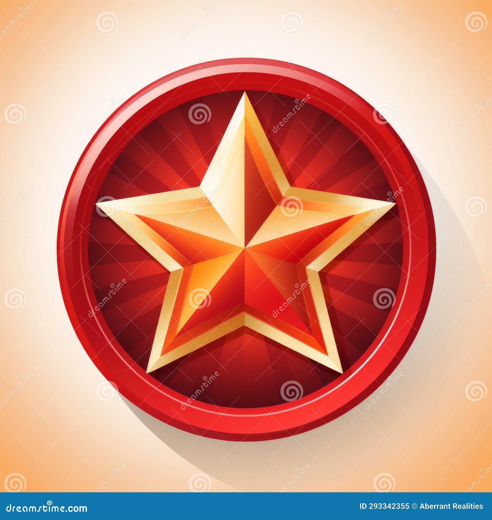 A Red Star Icon on a White Background Stock Illustration - Illustration ...
