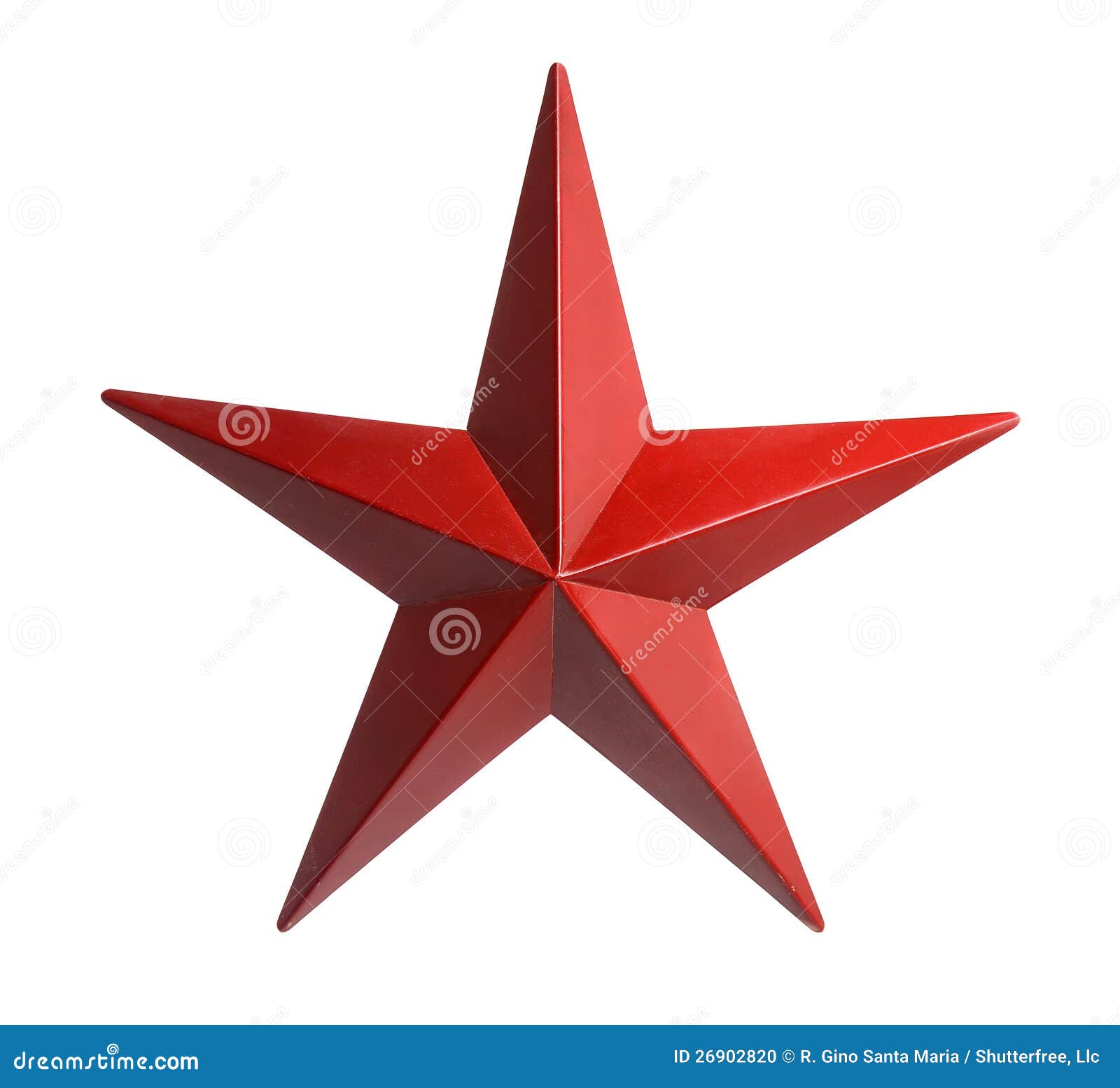 Red Star Isolated Over White Background Stock Photo - Image of star ...