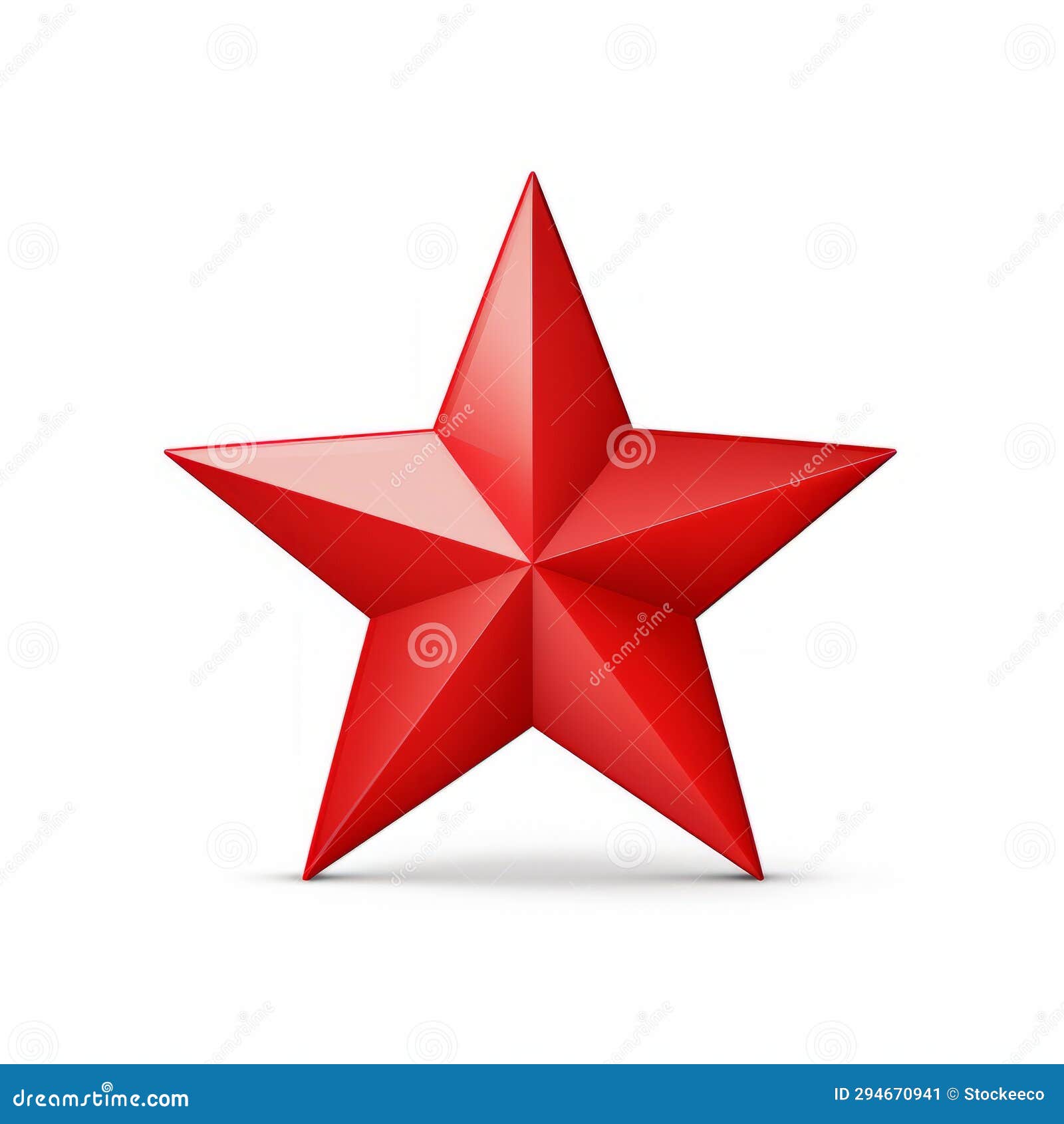 Hyper-realistic Red Star Icon Isolated on White Background Stock ...