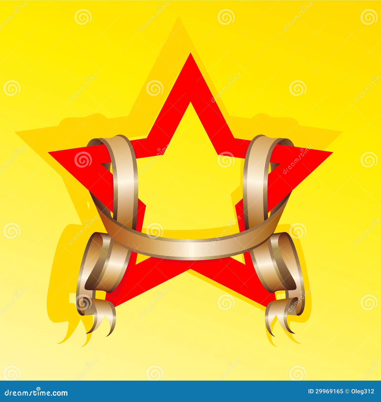 Star and ribbon stock vector. Illustration of revolution - 29969165
