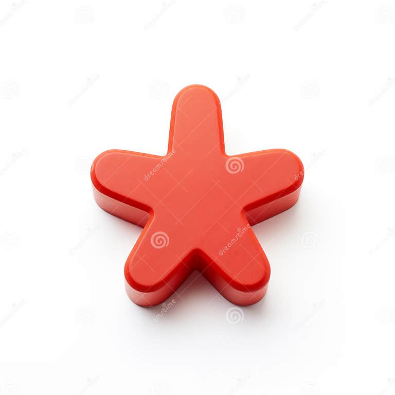 Red Star Shape on White Background Stock Photo - Image of rating, icon ...