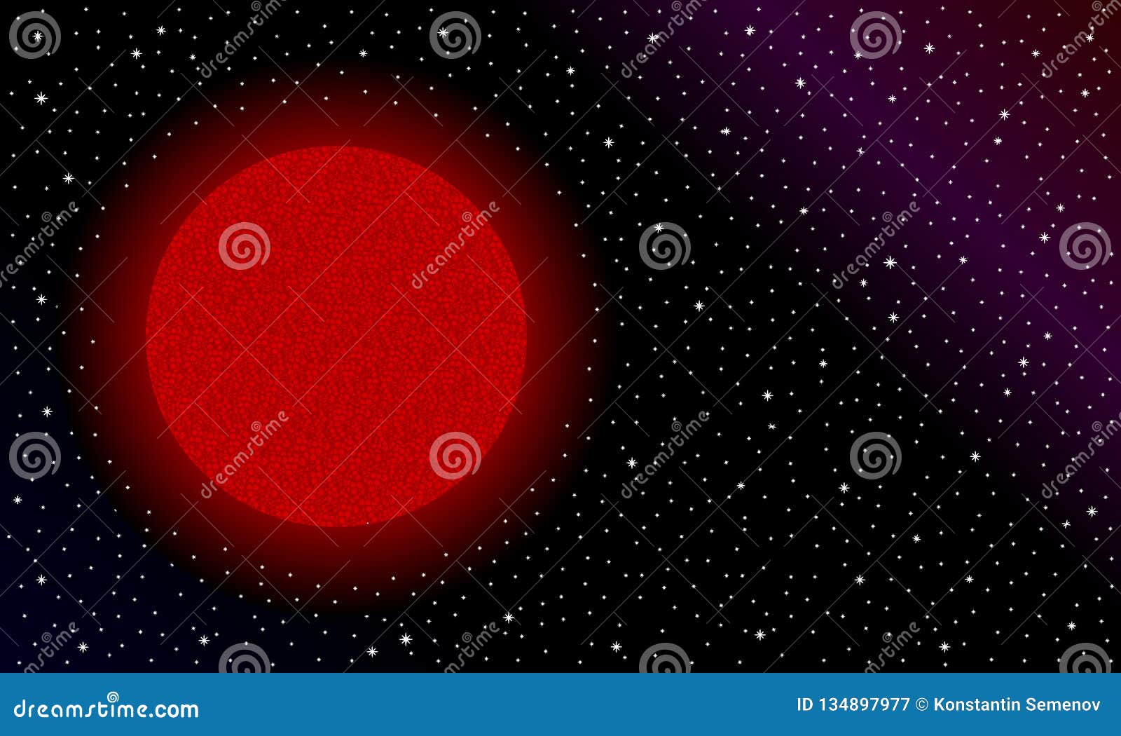 Red star in space stock illustration. Illustration of kosmos - 134897977