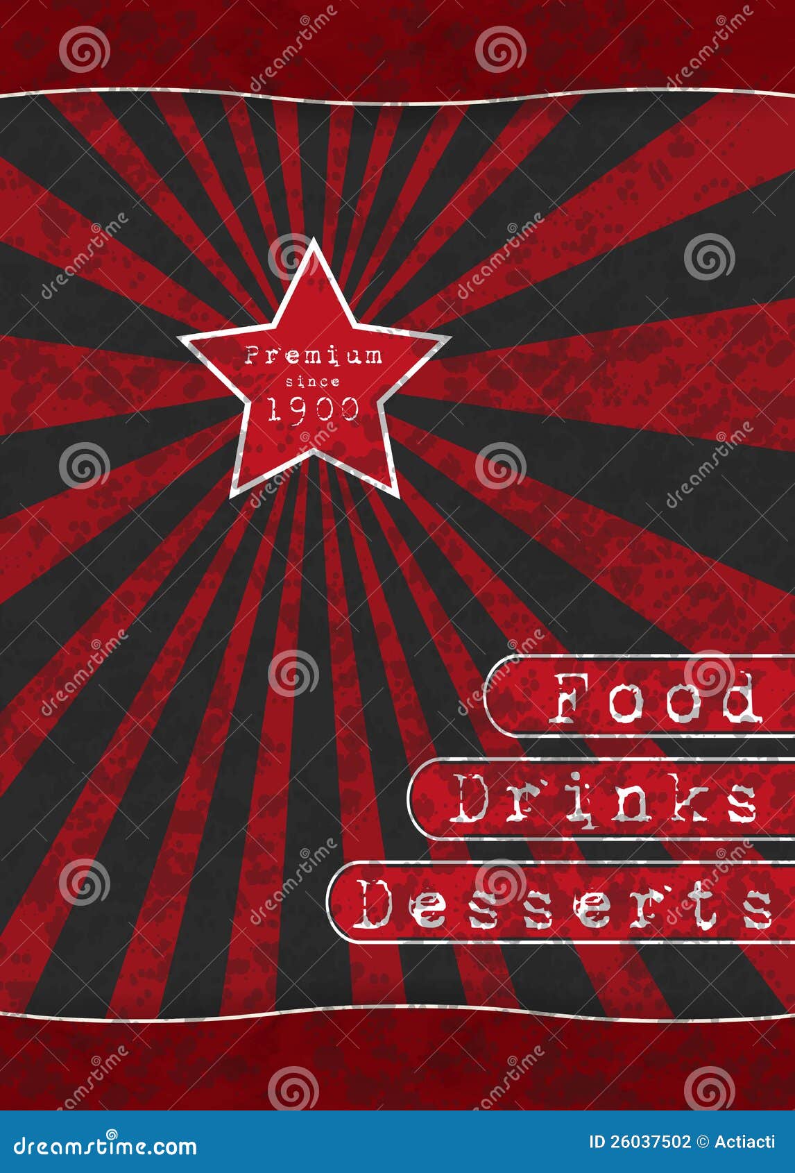 Red Star - Special Menu stock vector. Illustration of creative - 26037502