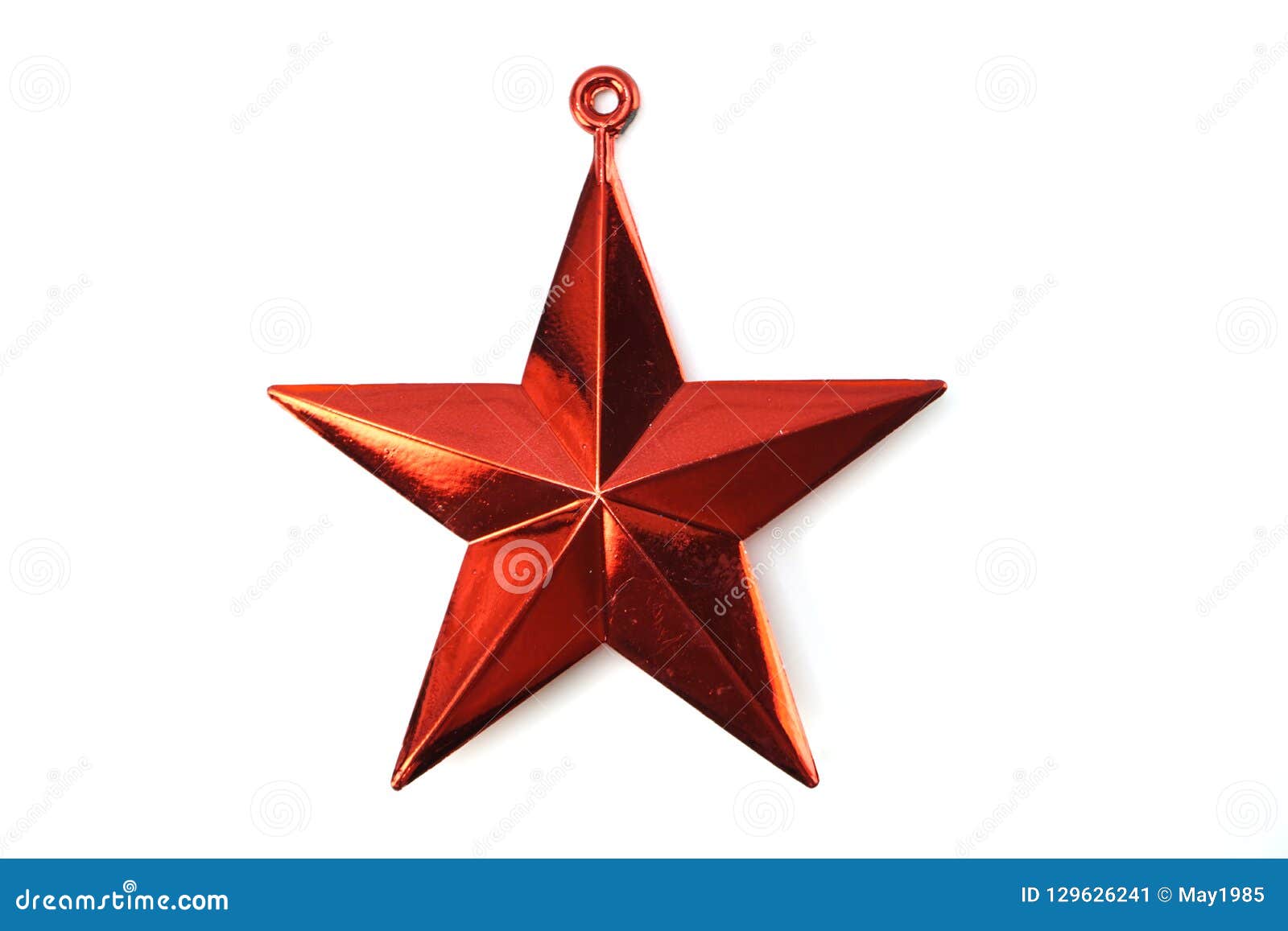 Red Star Symbol Isolated on White Background Stock Image - Image of ...