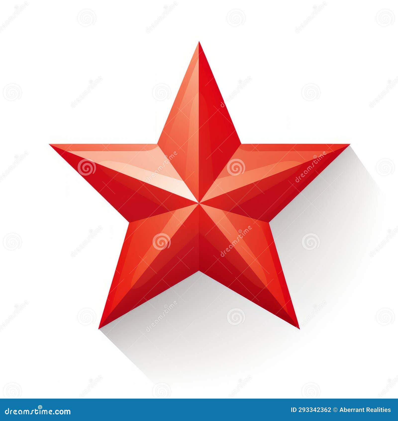 A Red Star on a White Background Stock Illustration - Illustration of ...
