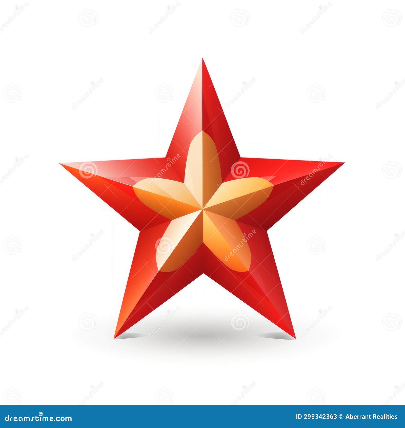 A Red Star on a White Background Stock Illustration - Illustration of ...