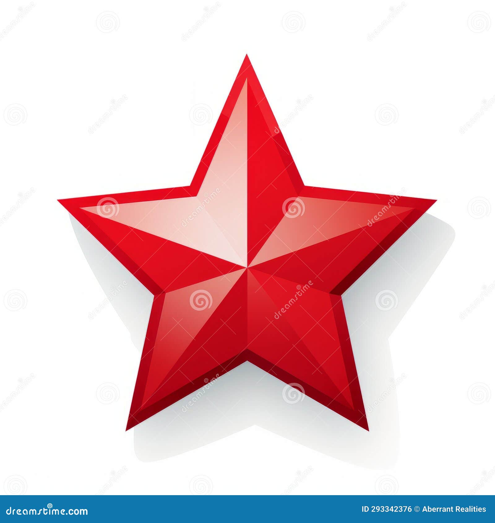 A Red Star on a White Background Stock Illustration - Illustration of ...