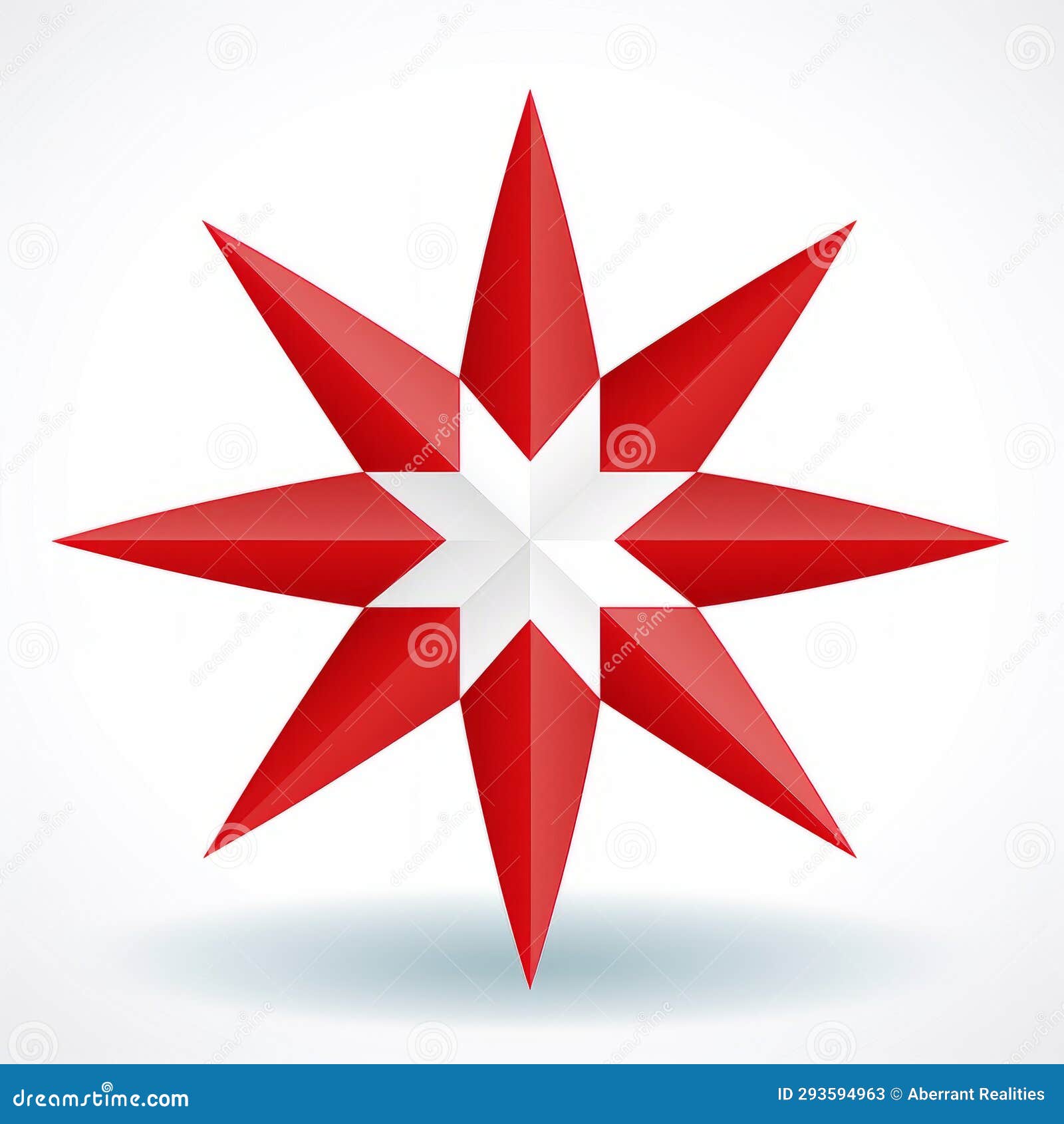 A Red Star on a White Background Stock Illustration - Illustration of ...