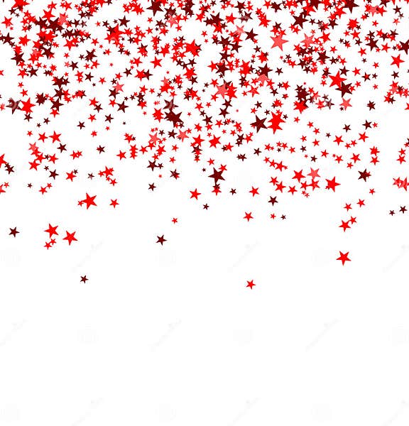 Red Starfall on White Background. Abstract Background Stock Vector ...