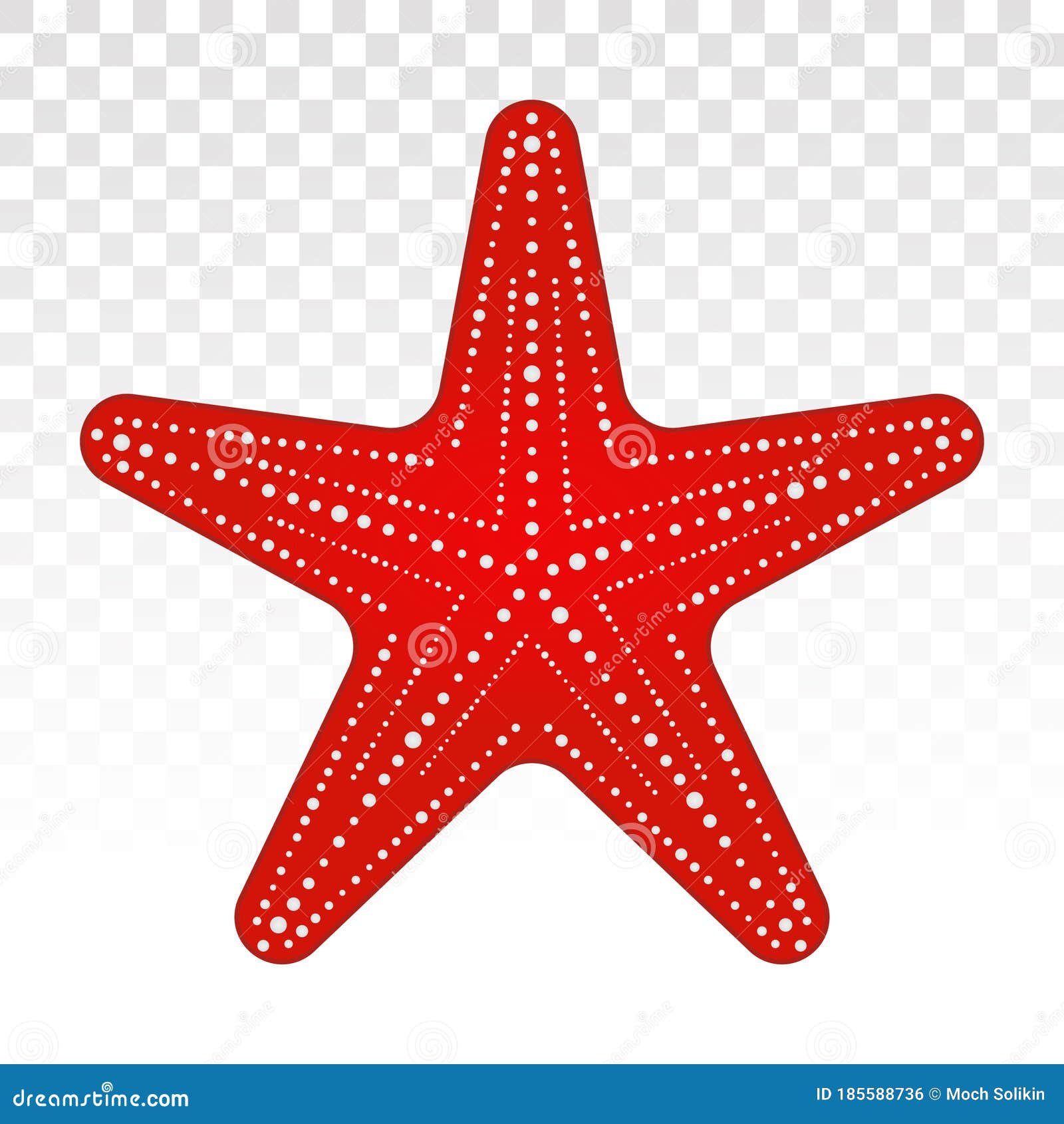 Red Starfish / Sea Stars Flat Icon for Apps and Websites Stock Vector ...