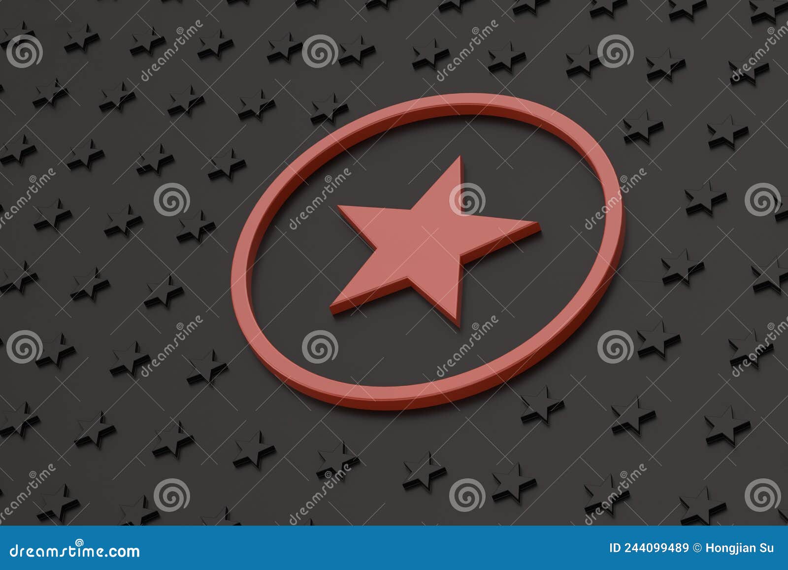 Red Stars Abstract Background. 3D Rendering Stock Illustration ...