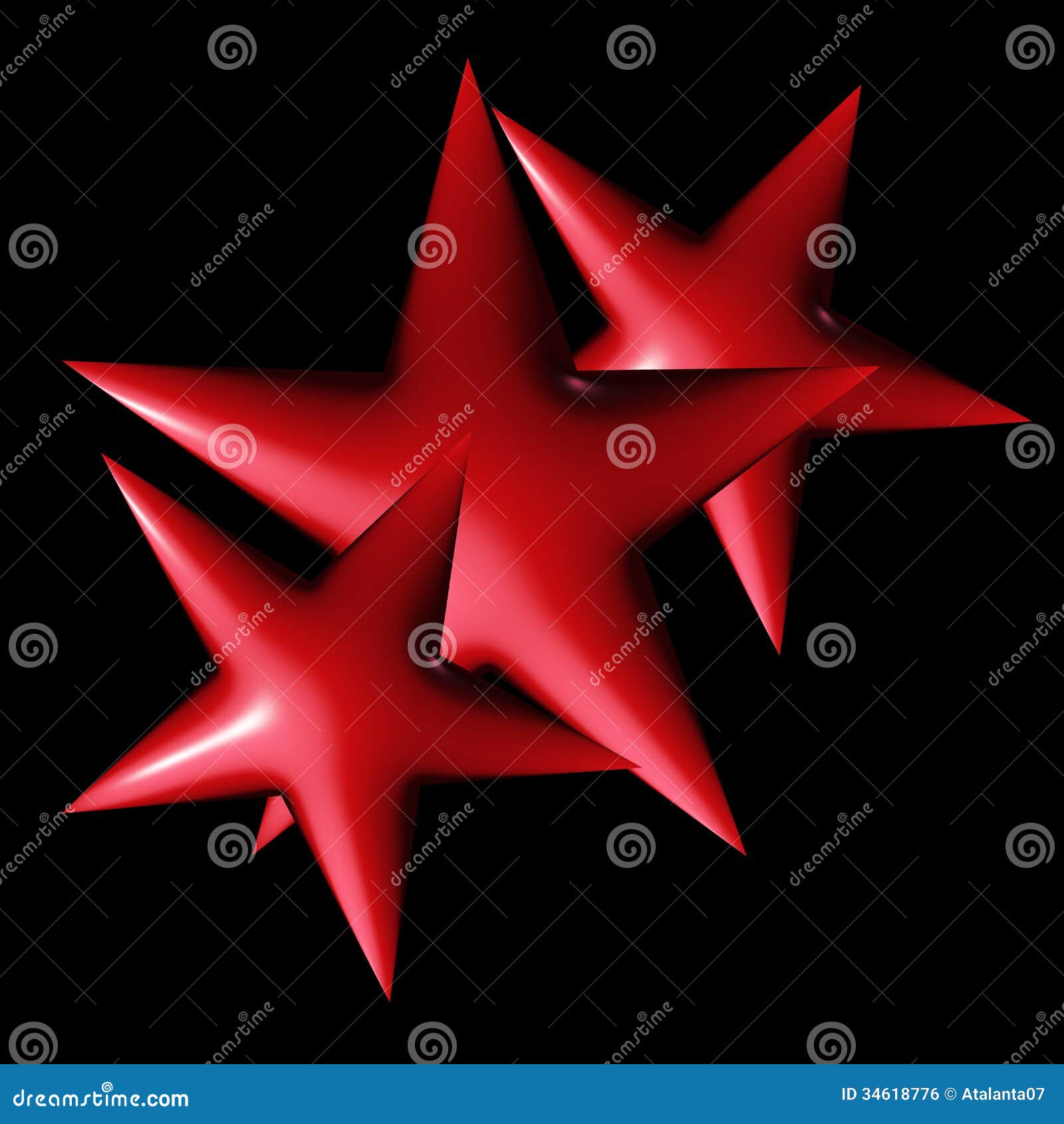 Red stars stock illustration. Illustration of metallic - 34618776