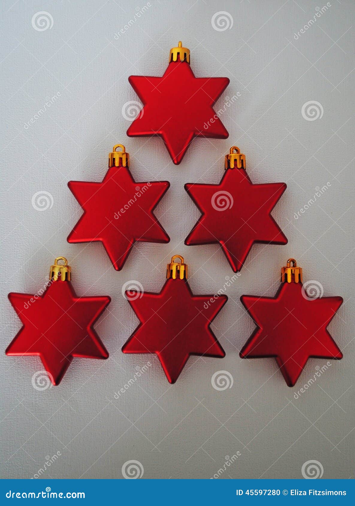 Red stars christmas tree stock photo. Image of baubles - 45597280