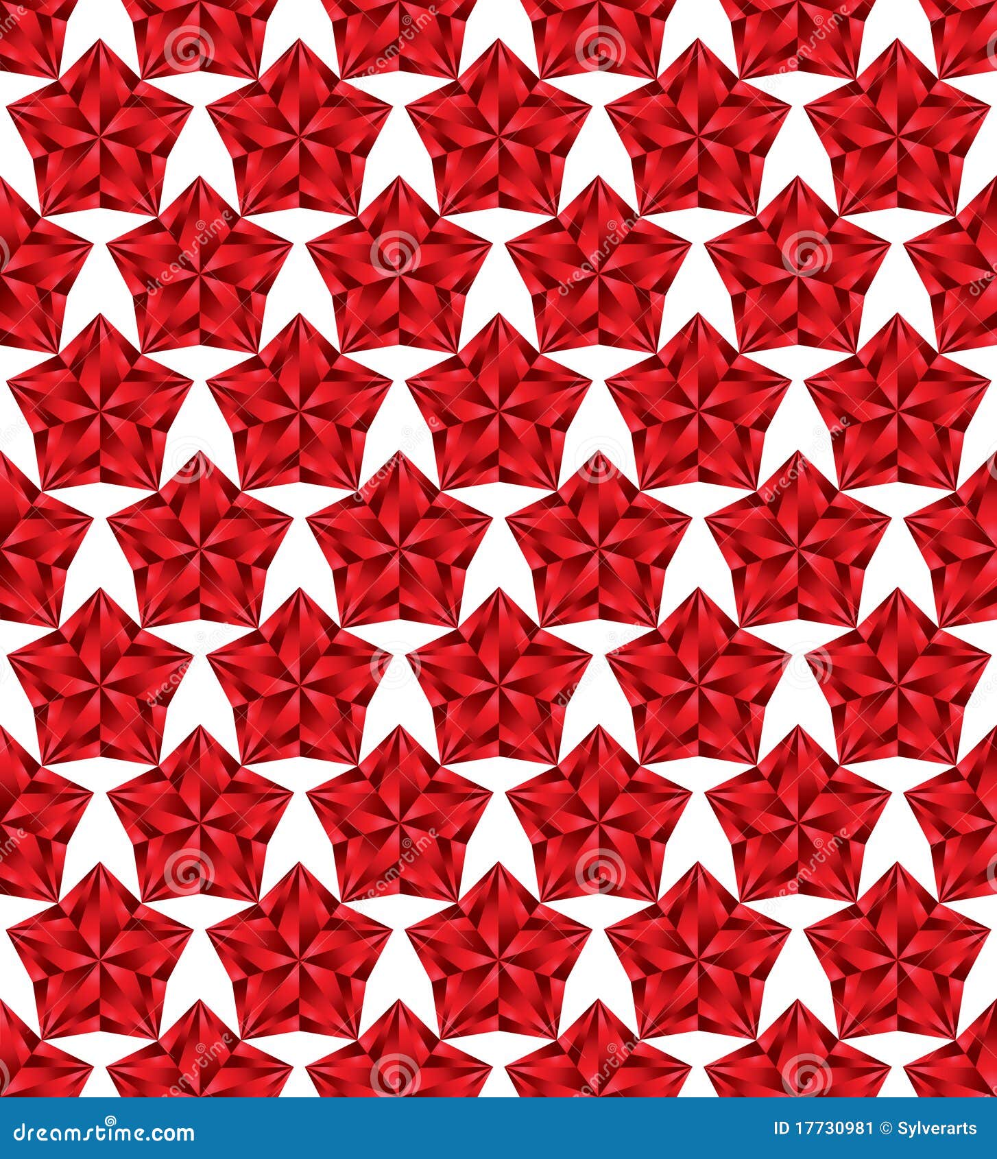 Red Stars Seamless Pattern. Stock Vector - Illustration of shape ...