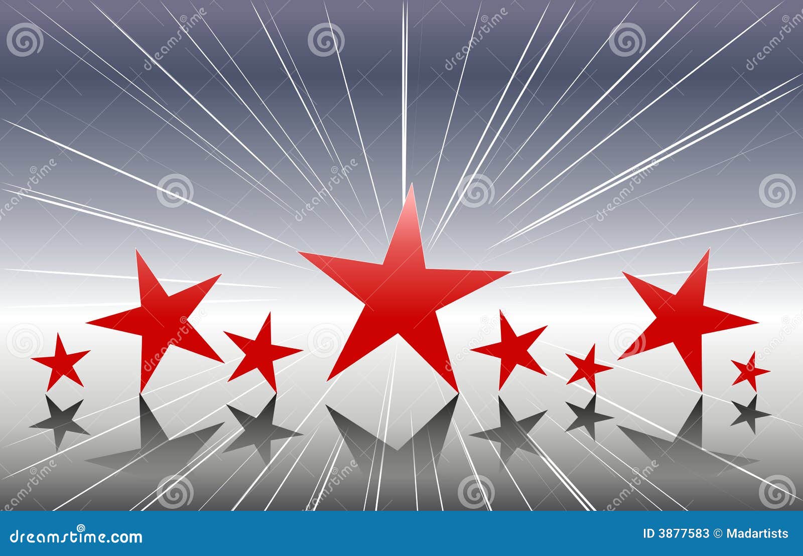 Red Stars on Silver Background Stock Illustration - Illustration of ...