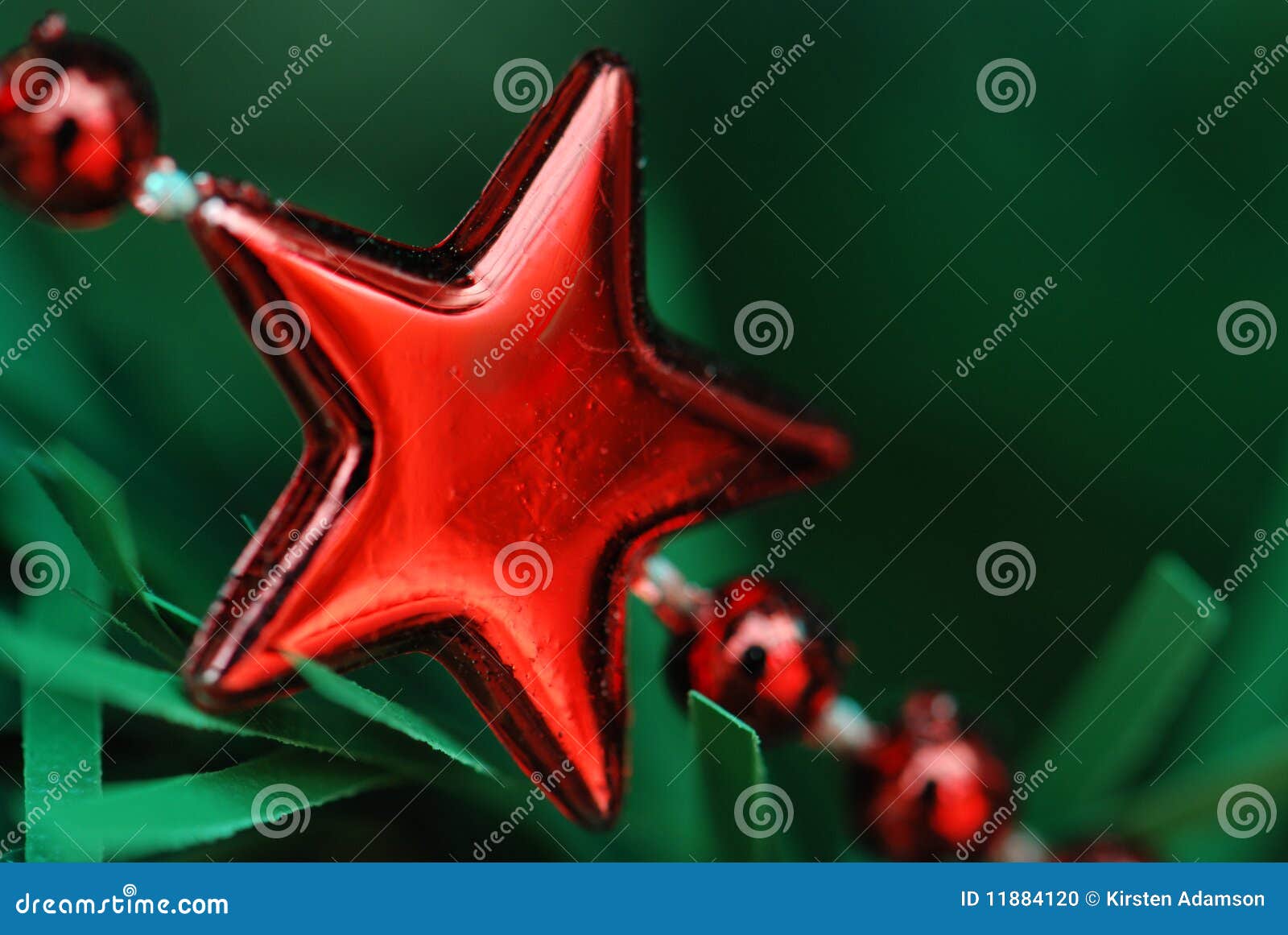 Red Stars on a String Decoration Stock Photo - Image of shining ...