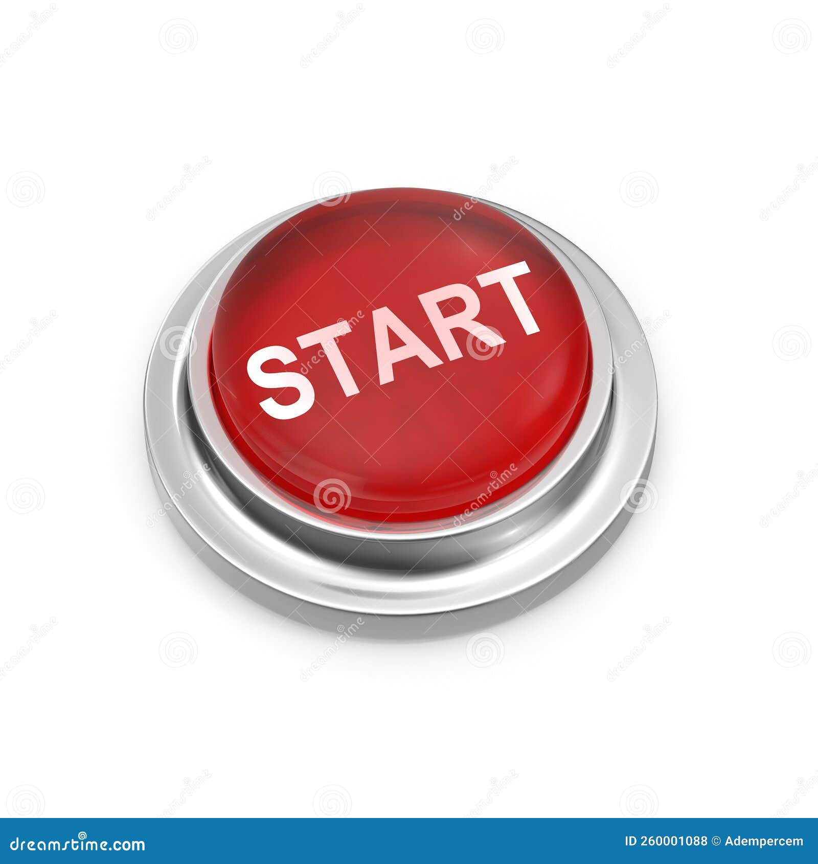 Red Start Button stock illustration. Illustration of press - 260001088