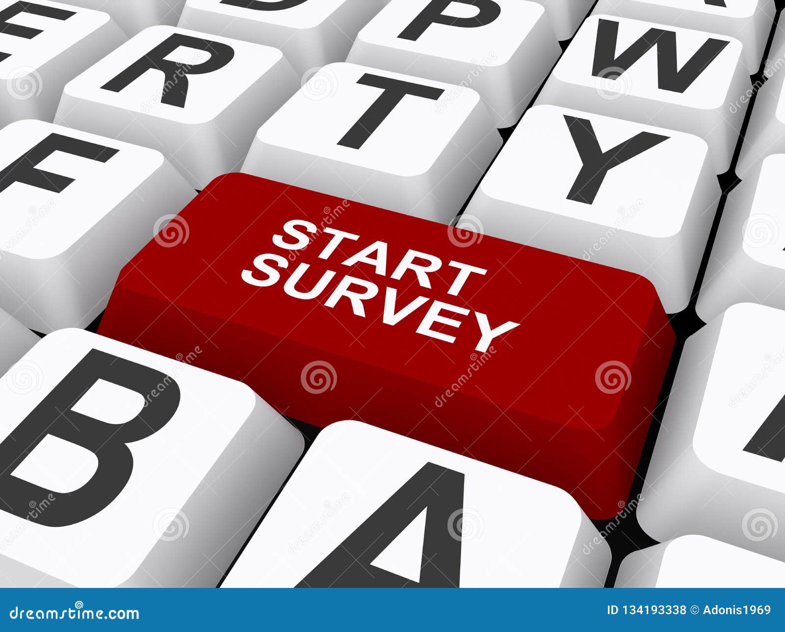 Start survey key stock illustration. Illustration of promotion - 134193338