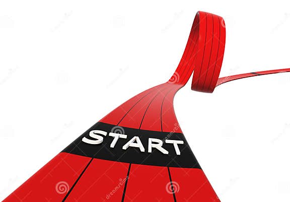 Red Starting Line Loop Horizontal Stock Illustration - Illustration of ...